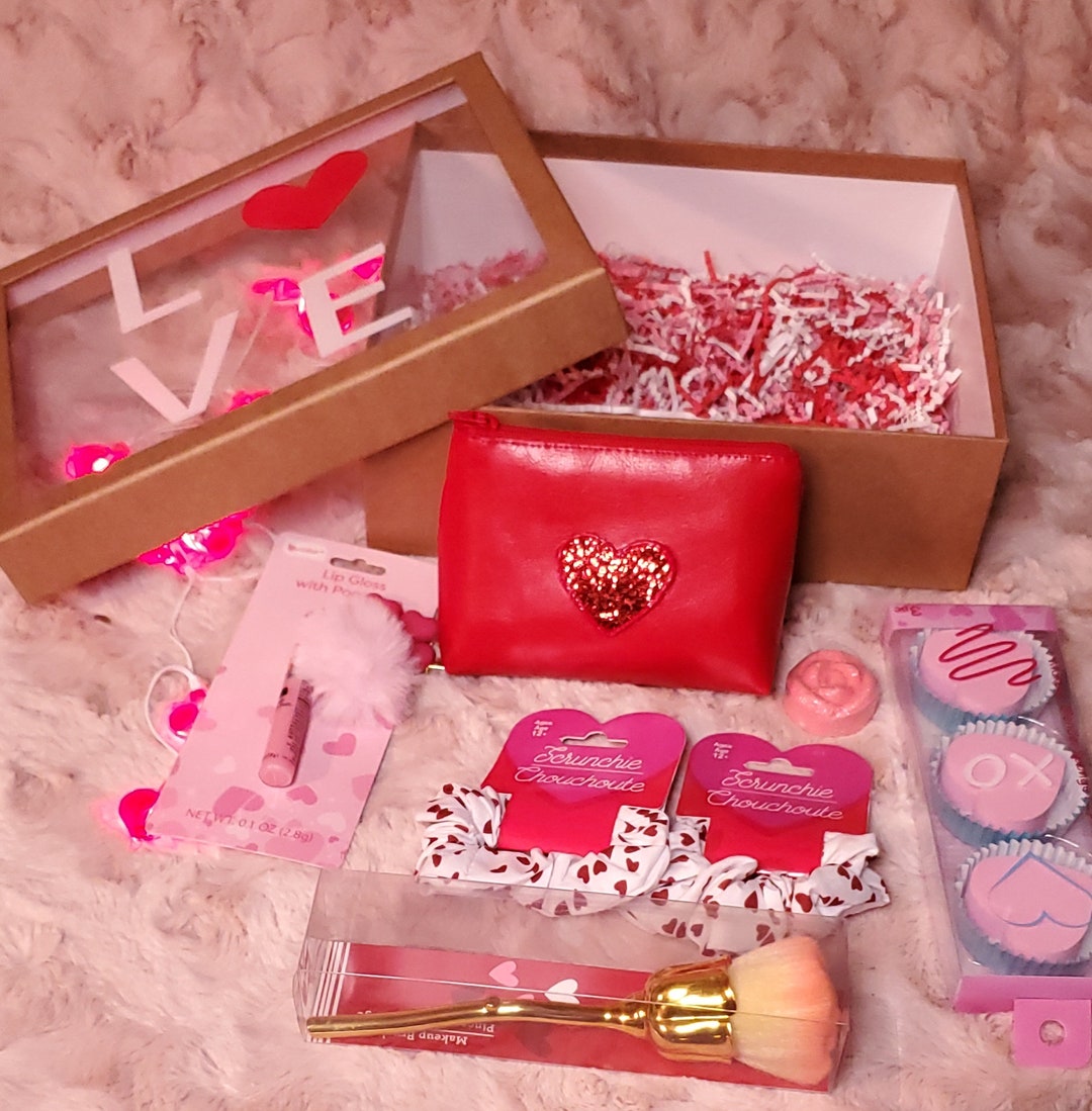 Valentine's Box Bundle/ Handmade Pouch/ Lip Gloss/ Lipstain/matte ...