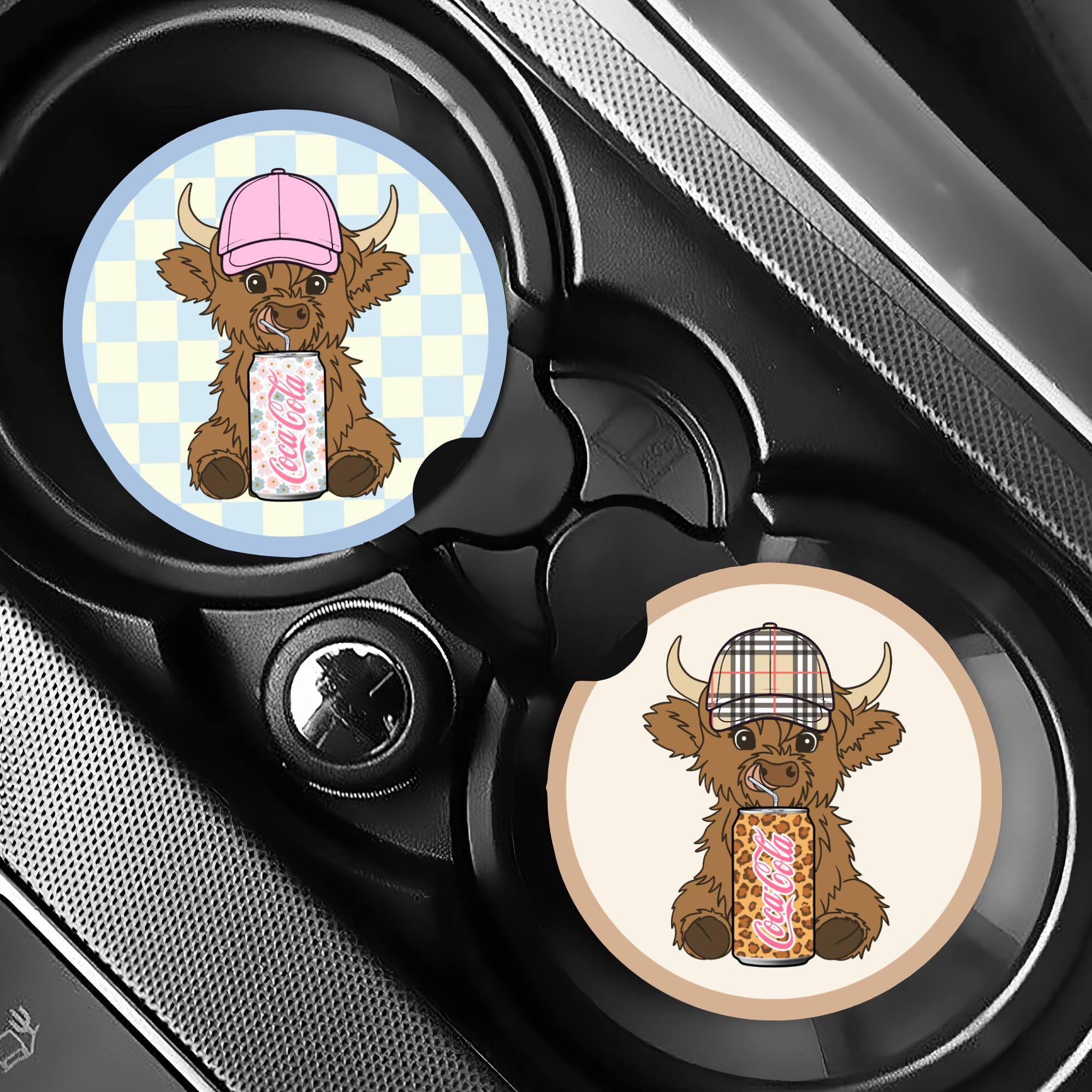 Cute Car Coaster Bundle PNG | 8 Coquette Soda Designs | 2.75