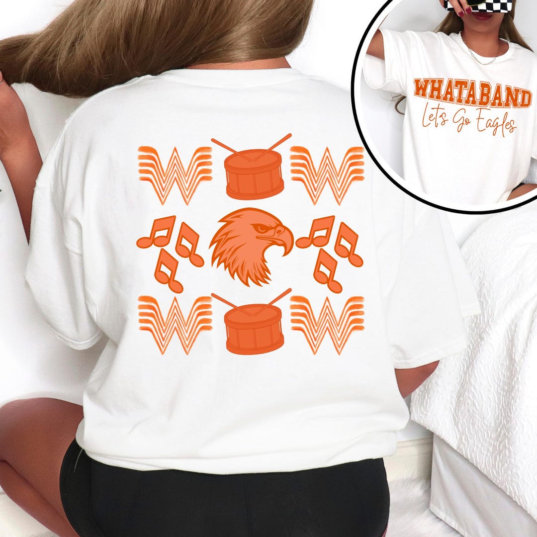 Preppy Texas Marching Band PNG Bundle | 2 Front & Back Eagles Band ...