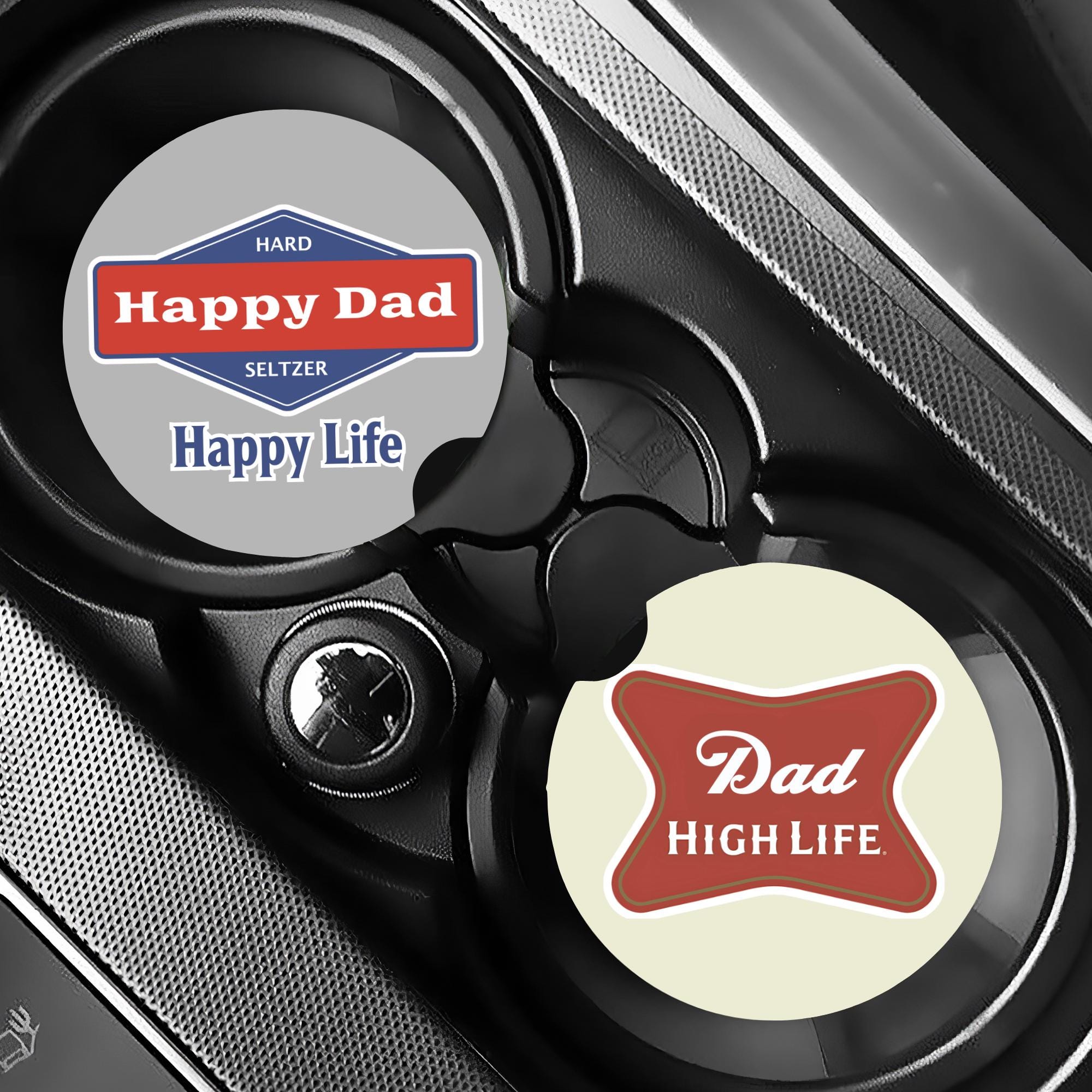Dad Car Coaster PNG Bundle | Funny Father's Day Car Coaster Sublimation ...