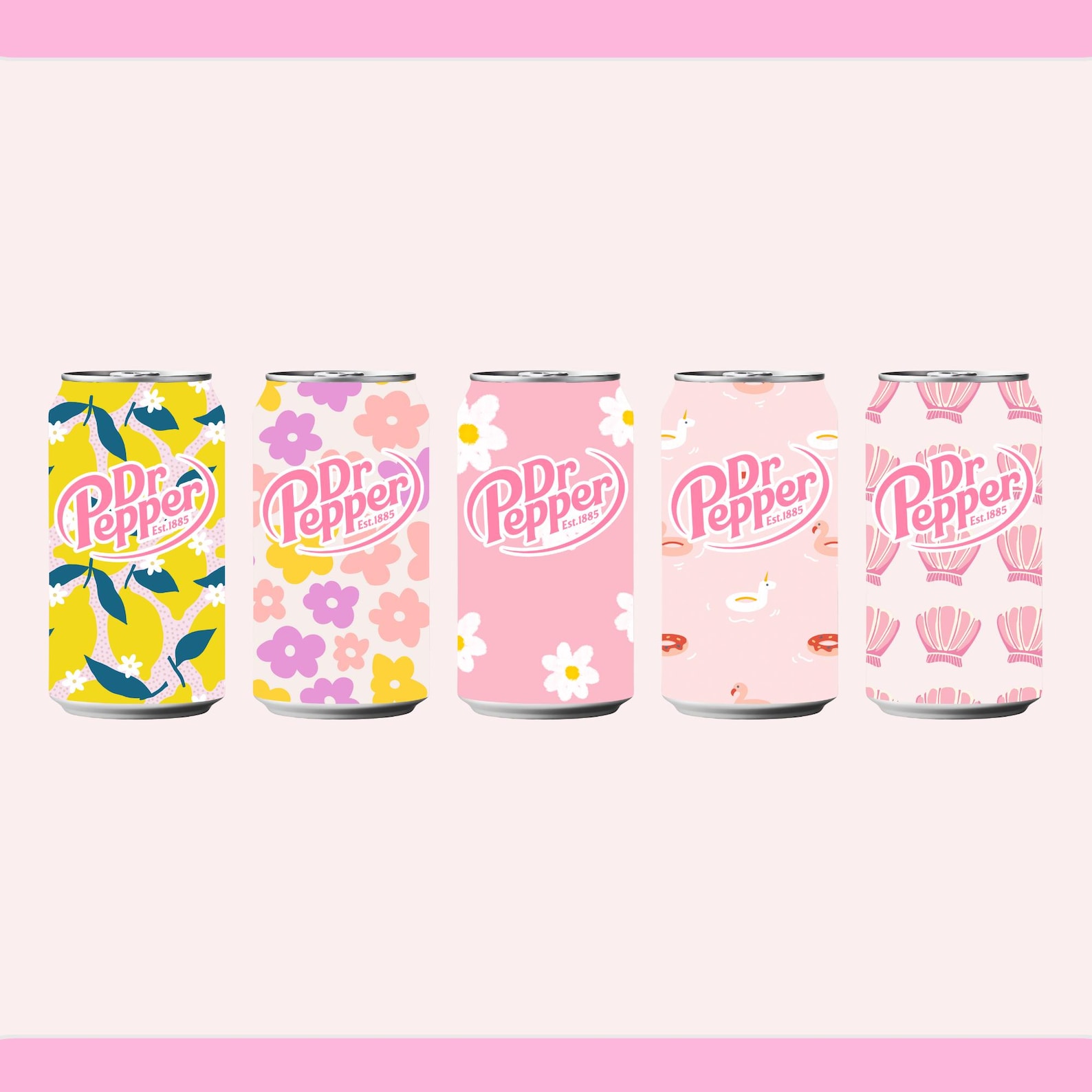 Soda Can PNG Bundle (10), Cute Soda Clipart, Preppy Summer Drink PNG ...