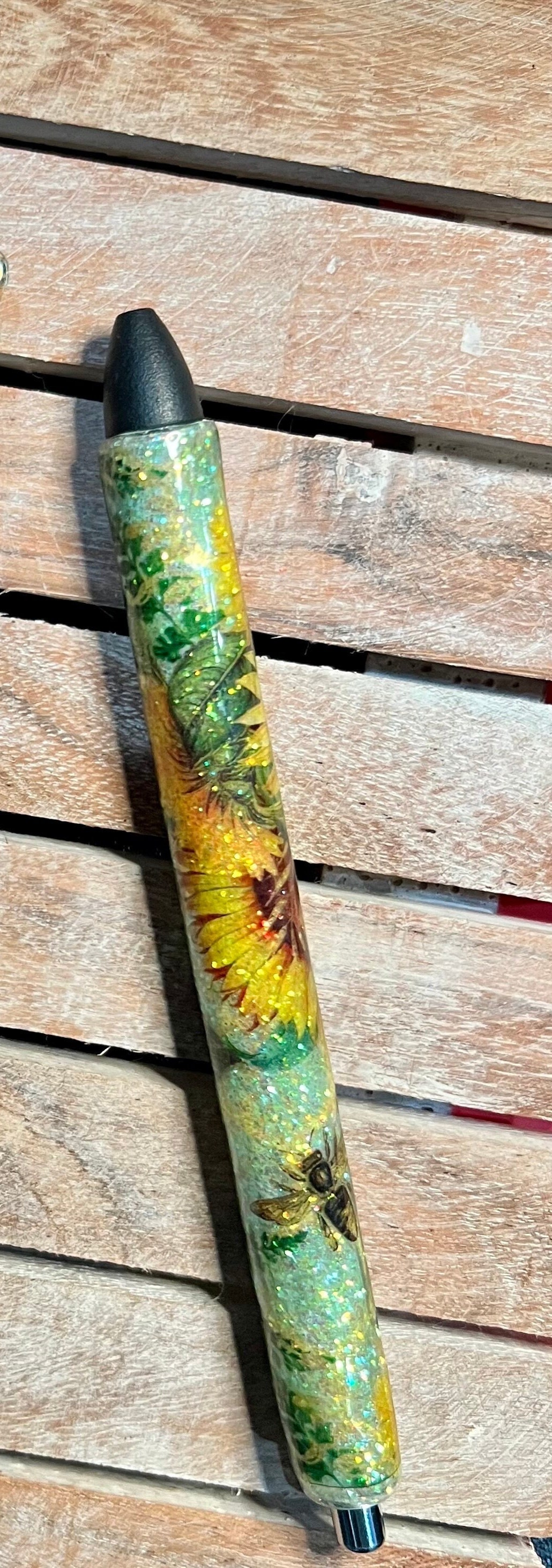 Sunflower Glitter Gel Pen Sunflower Gift Idea Retractable Medium Gel ...