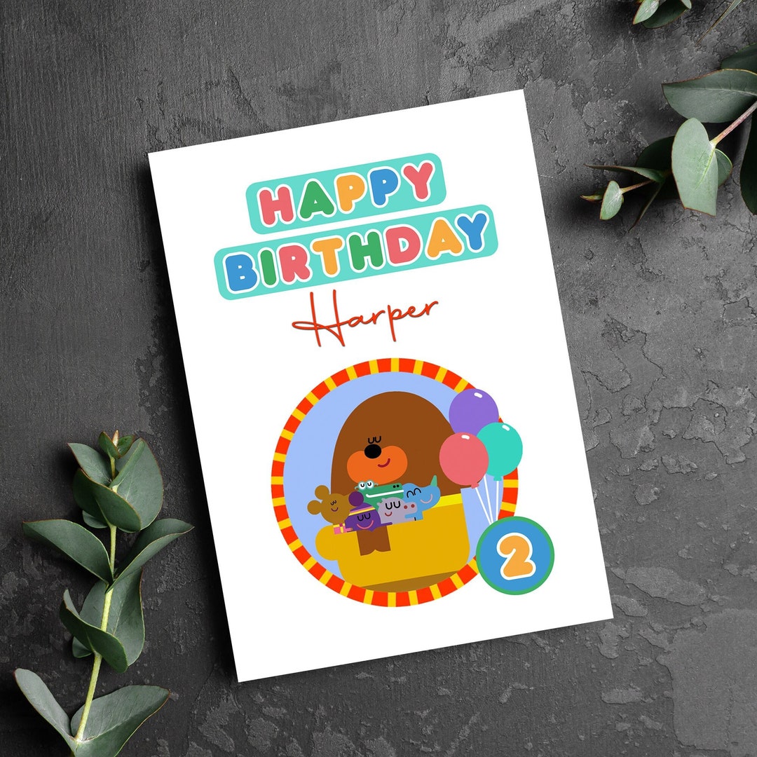 Hey Duggee unofficial Custom Birthday Card A5 - Etsy