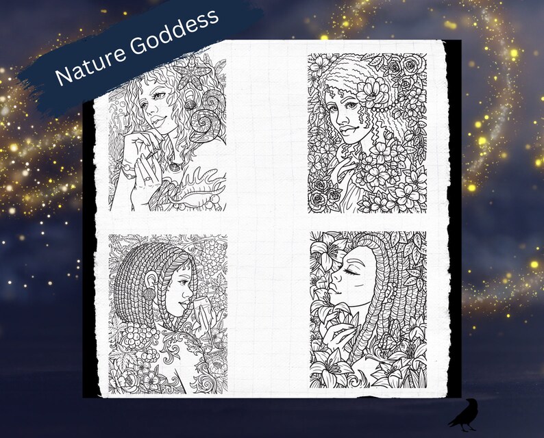 200 Magical Adult Coloring Pages Fairies Dragons Unicorns - Etsy
