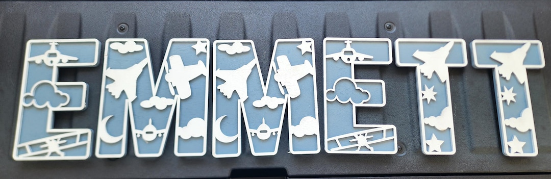 Customizable Airplane Themed Letters - Etsy