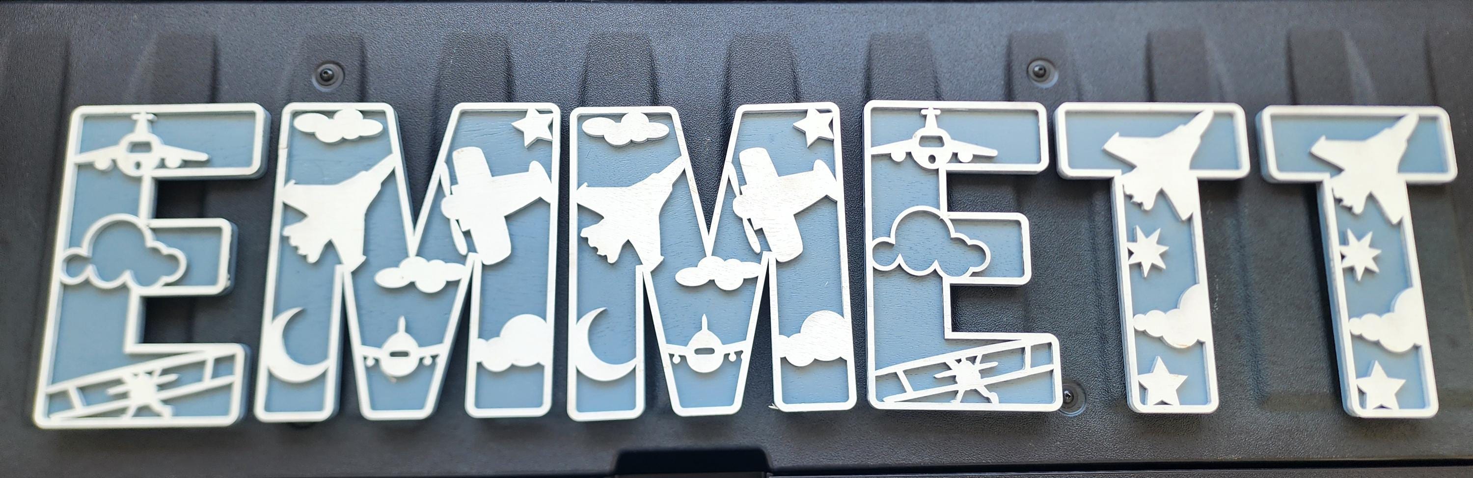 Customizable Airplane Themed Letters - Etsy