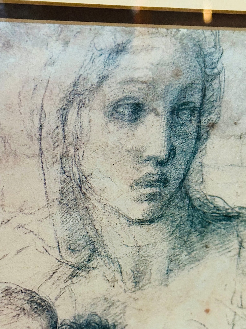 Vintage Fratelli Alinari, Art Print Michelangelo, Madonna and Child ...