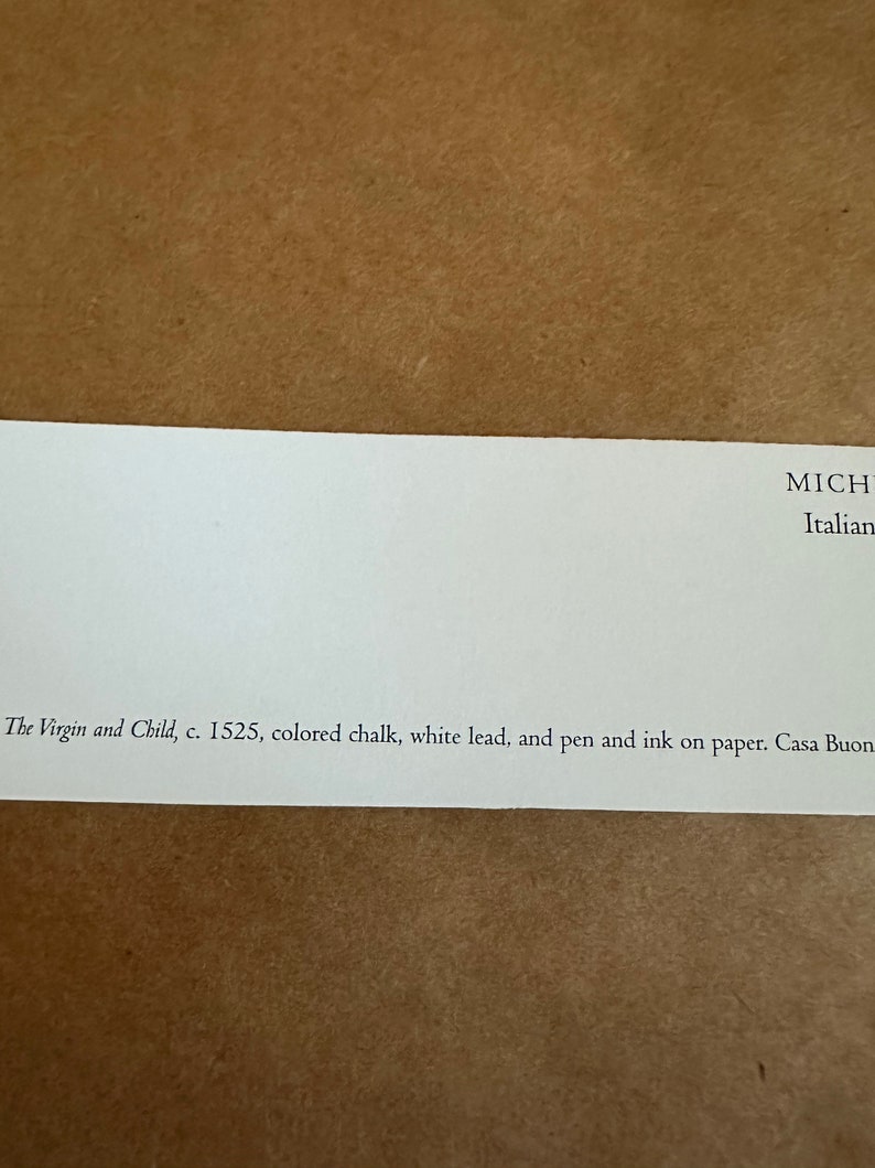 Vintage Fratelli Alinari, Art Print Michelangelo, Madonna and Child ...