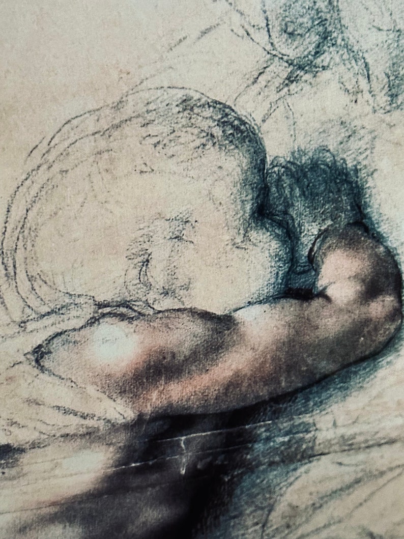 Vintage Fratelli Alinari, Art Print Michelangelo, Madonna and Child ...