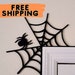 Halloween Door Corner Sign, Spider Web Decor, Spider, Halloween Party ...