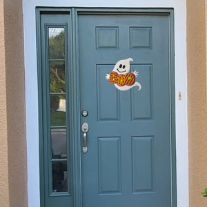 Halloween Ghost Door Hanger Sign, Boo, Halloween Front Door Sign, Wall ...