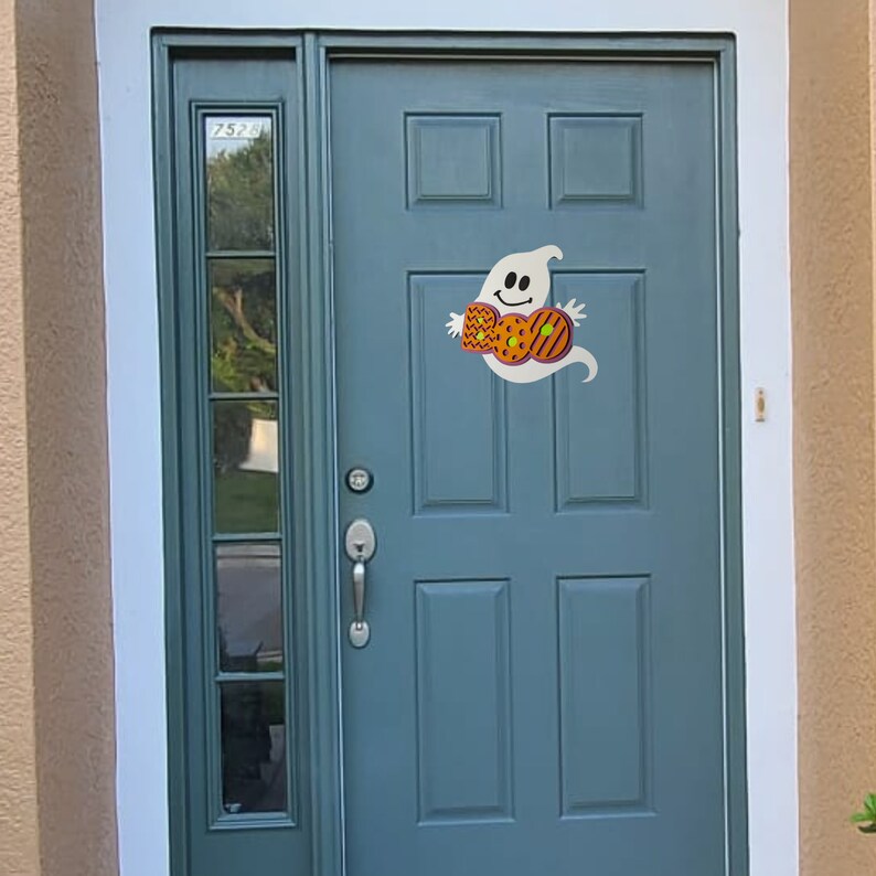 Halloween Ghost Door Hanger Sign, Boo, Halloween Front Door Sign, Wall ...