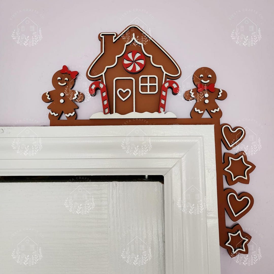 Gingerbread Christmas Door Toppers, Cute Ginger Bread Christmas Door ...