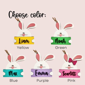 Personalized Easter Bunny Name Tags | Custom Girl & Boy Easter Name Tag ...