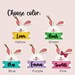Personalized Easter Bunny Name Tags Custom Girl & Boy Easter Name Tag ...