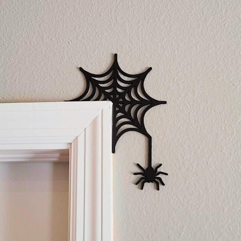 Halloween Door Corner Sign, Spider Web Decor, Spider, Halloween Party ...