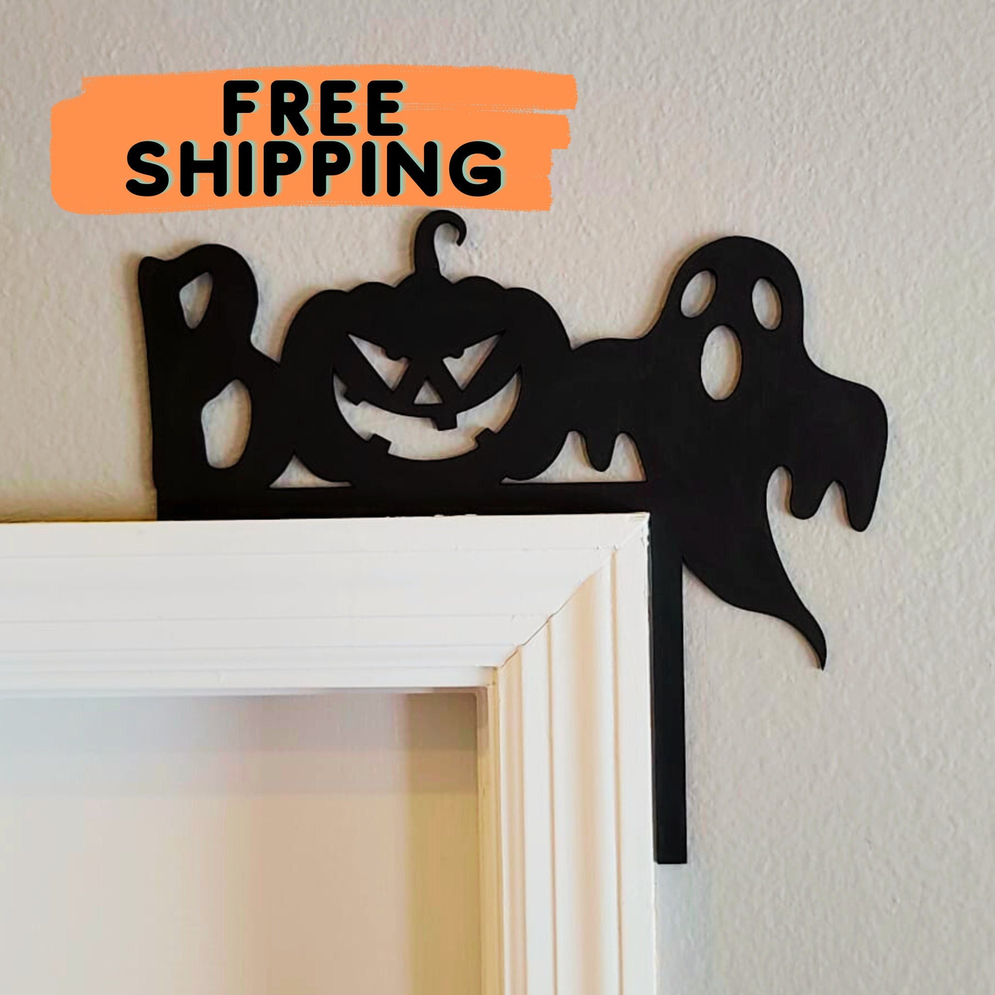 Halloween Door Corner Sign Ghost Decoration Pumpkin Sign - Etsy