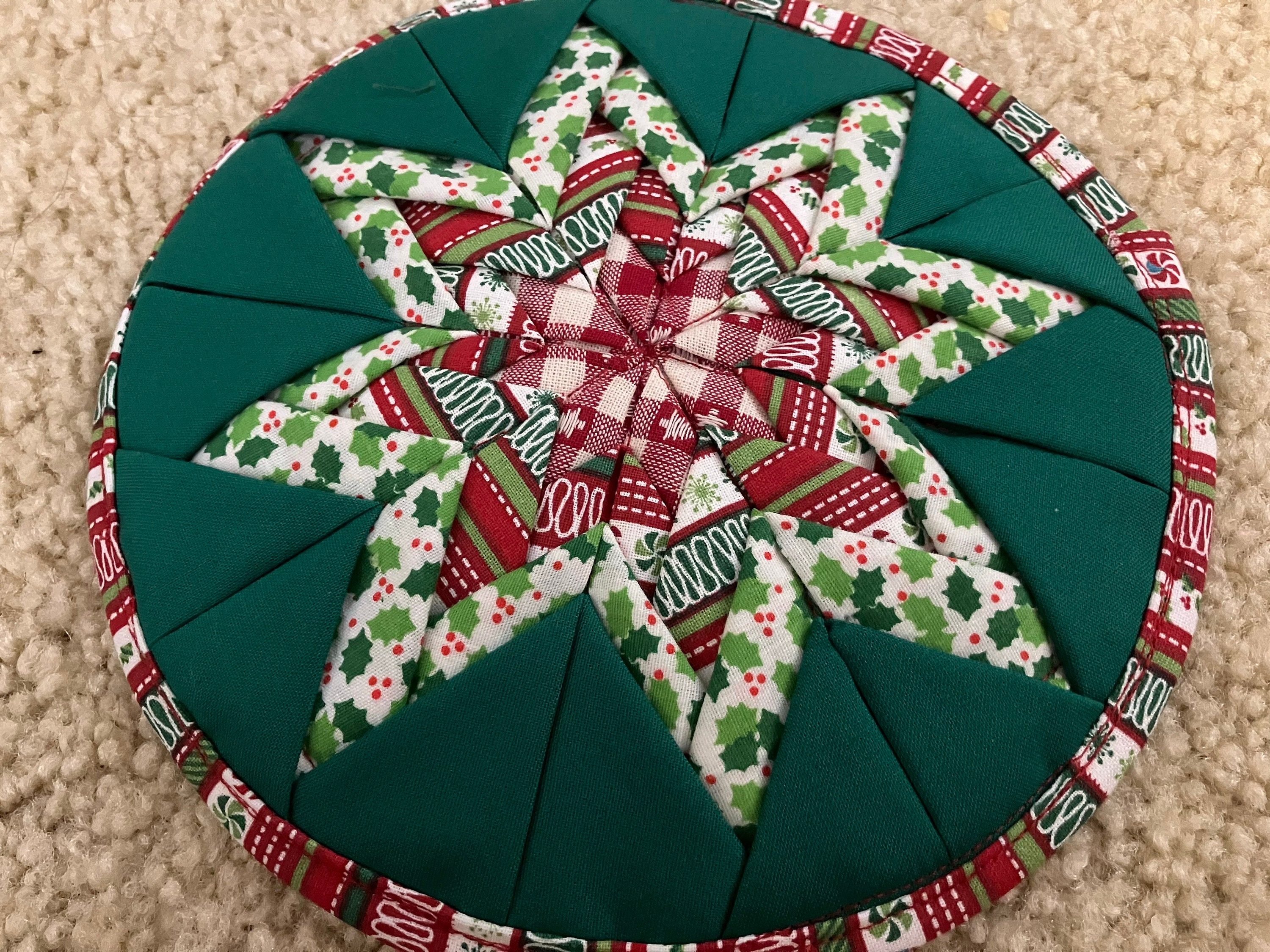 Prairie Point Circle Trivet PATTERN (easy) - Etsy