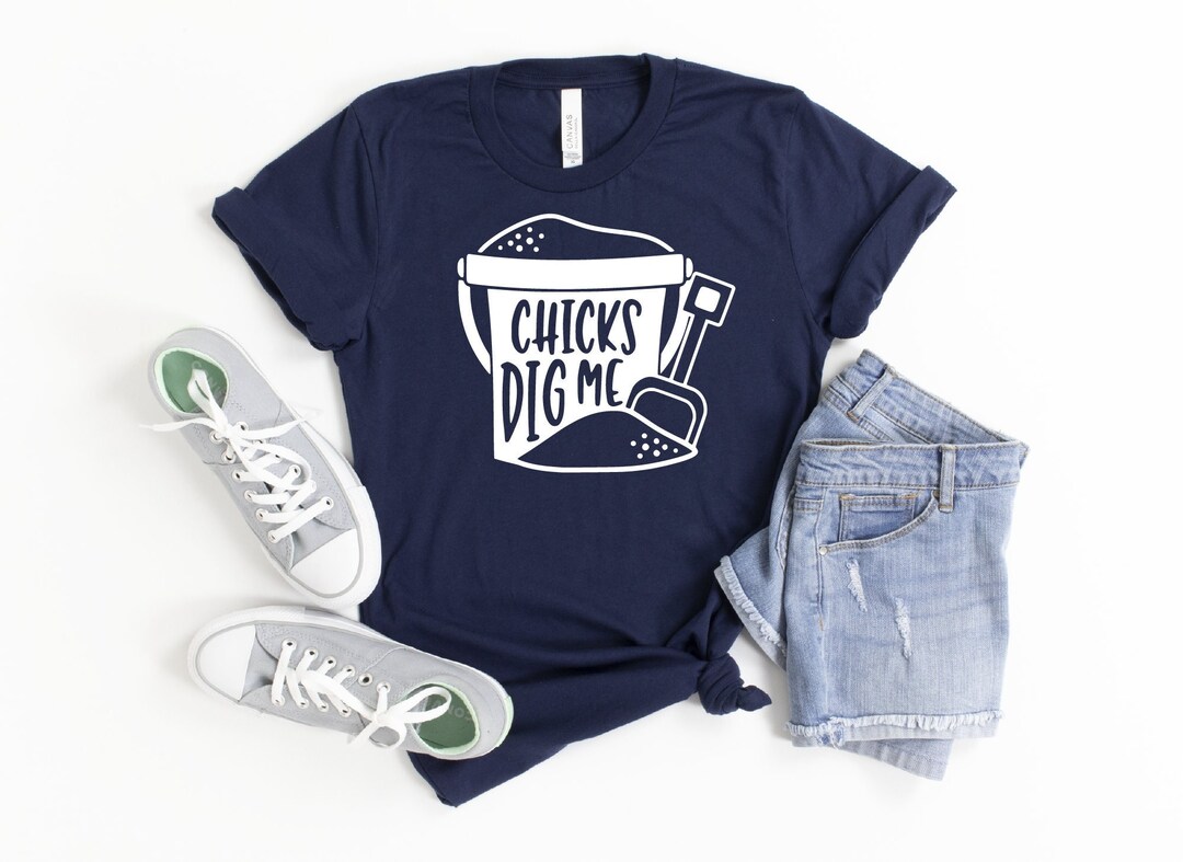 Chicks Dig Me Shirt, Summer Shirt, Beach Shirt, Beach Vacation Shirt ...