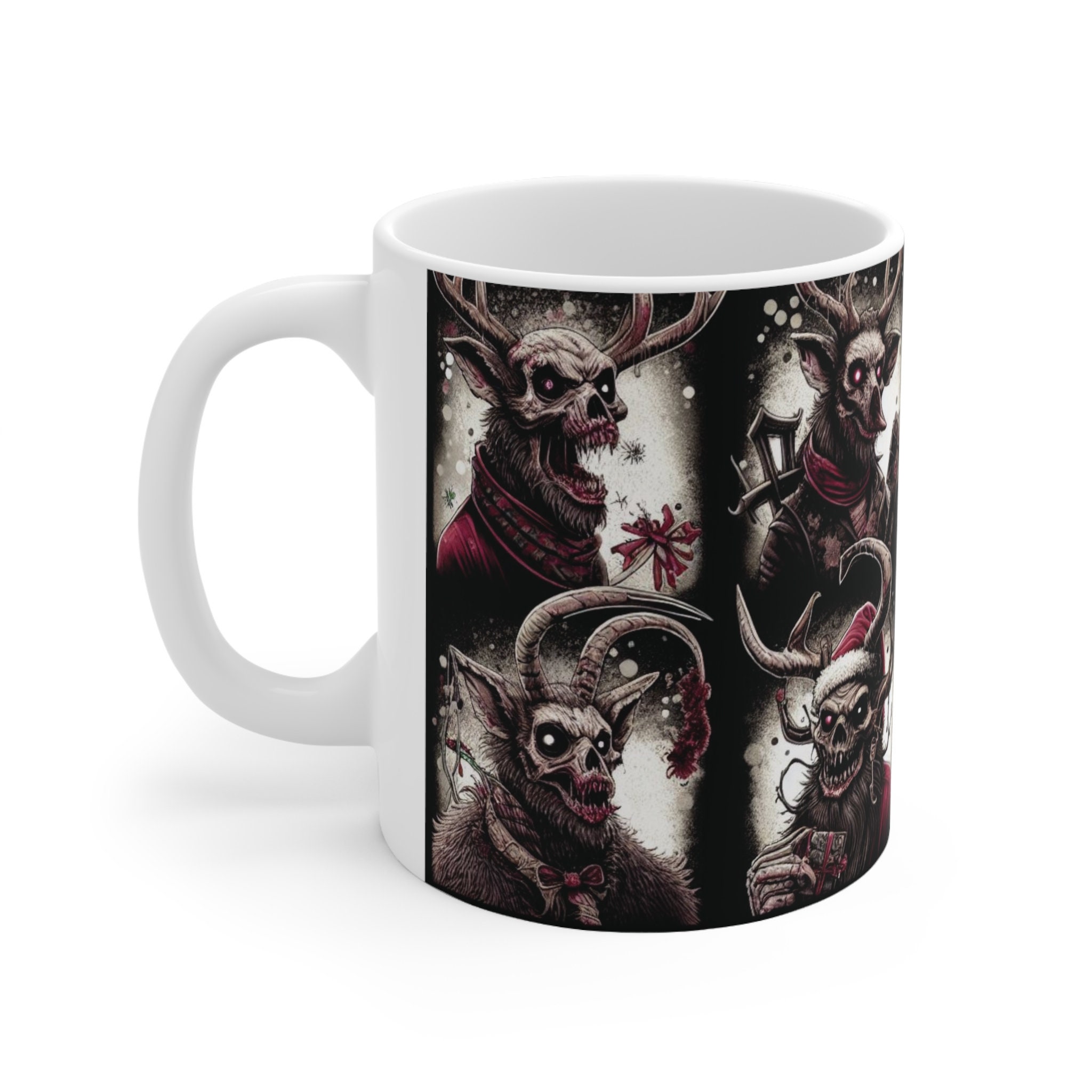 Creepy Krampus Mug Dark and Scary Vintage Christmas Coffee Mug Ceramic ...