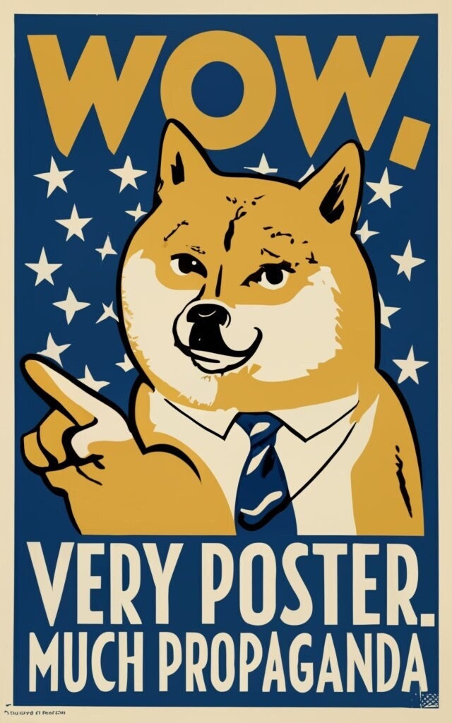 Doge Meme Wow Poster