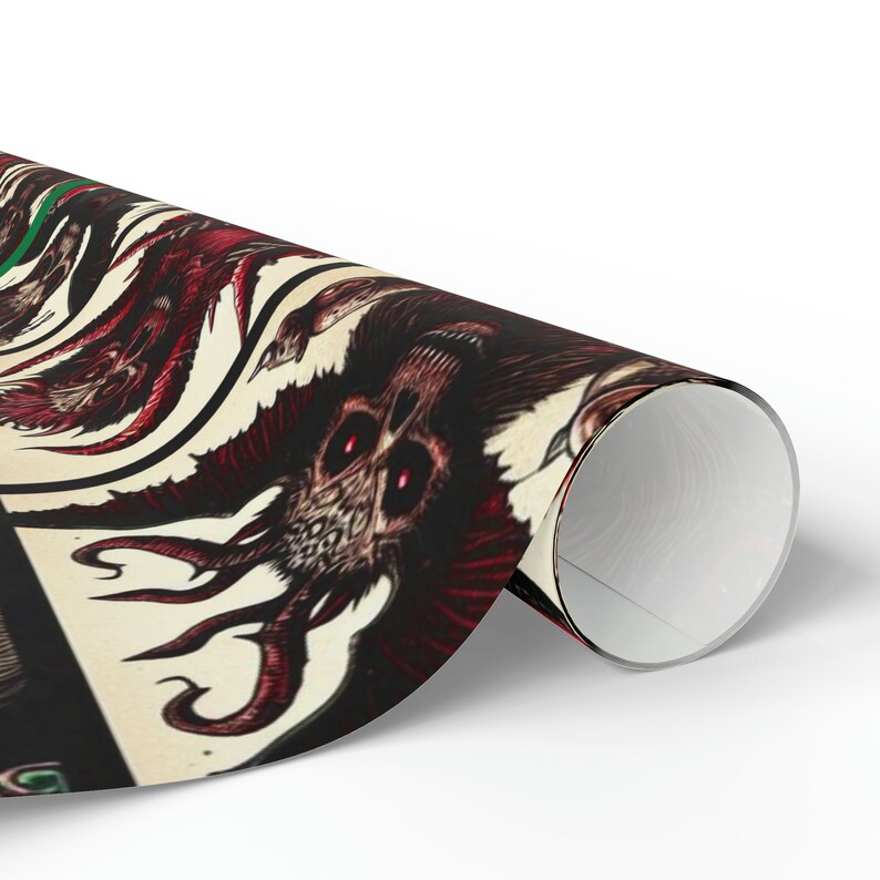 Creepy Krampus Gift Wrap Paper Dark Macabre Christmas Wrapping Paper ...