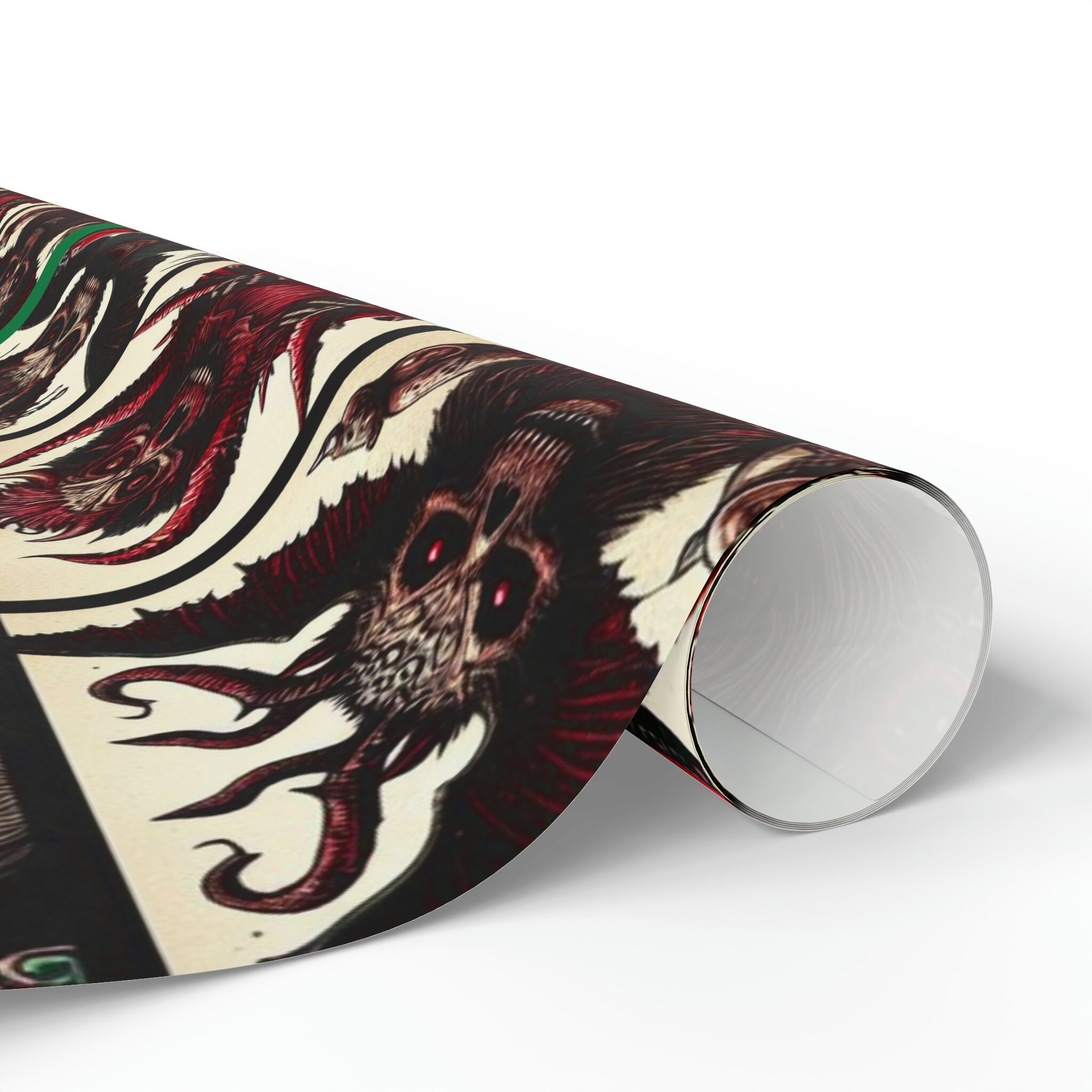 Creepy Krampus Gift Wrap Paper Dark Macabre Christmas Wrapping Paper ...