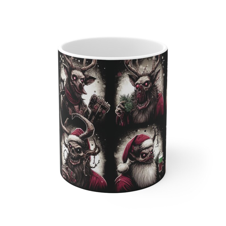 Creepy Krampus Mug Dark and Scary Vintage Christmas Coffee Mug Ceramic ...