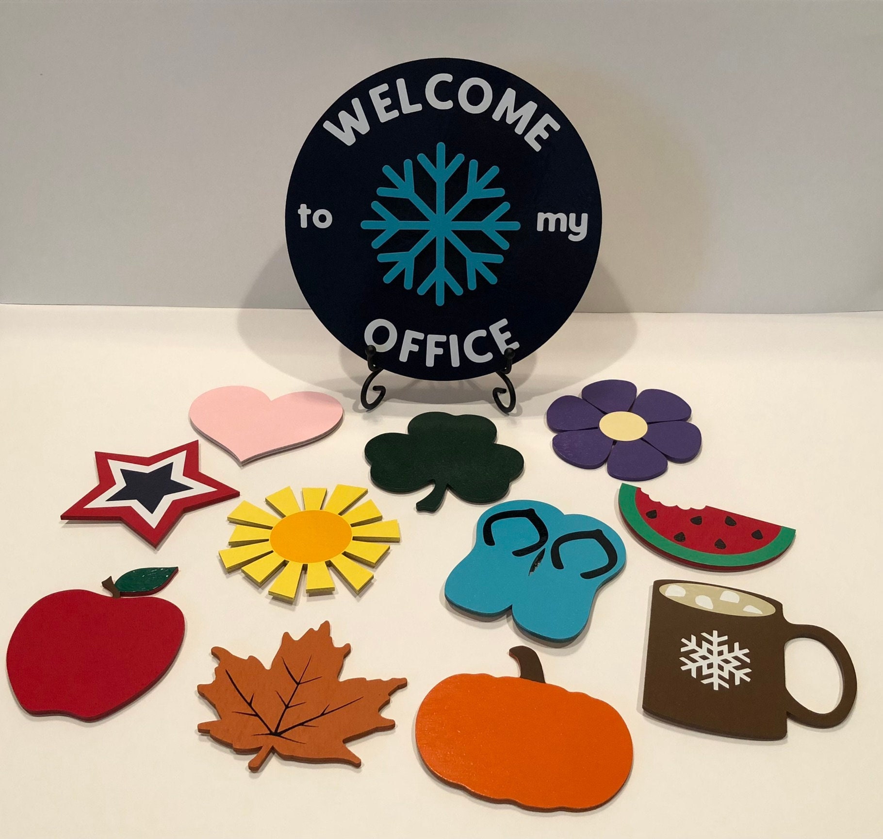 Interchangeable Office Sign, Office Sign, Office Decor, Holiday Sign ...