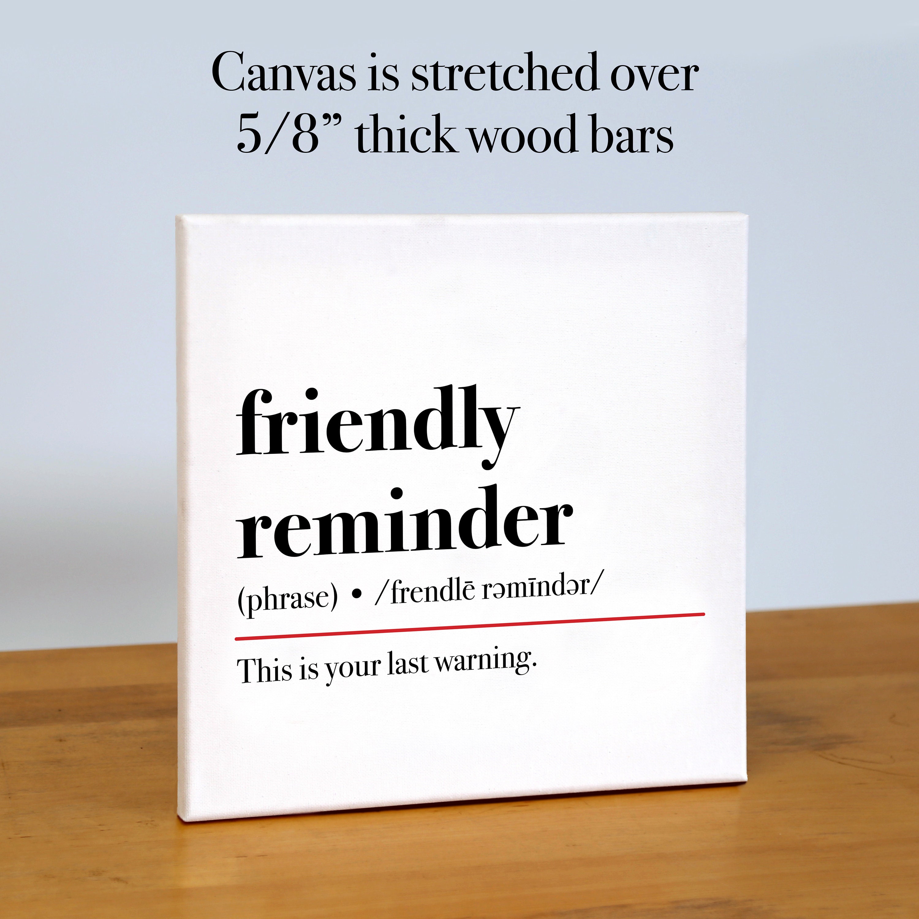 Funny Office Print | Friendly Reminder Definition | Office Wall Art ...
