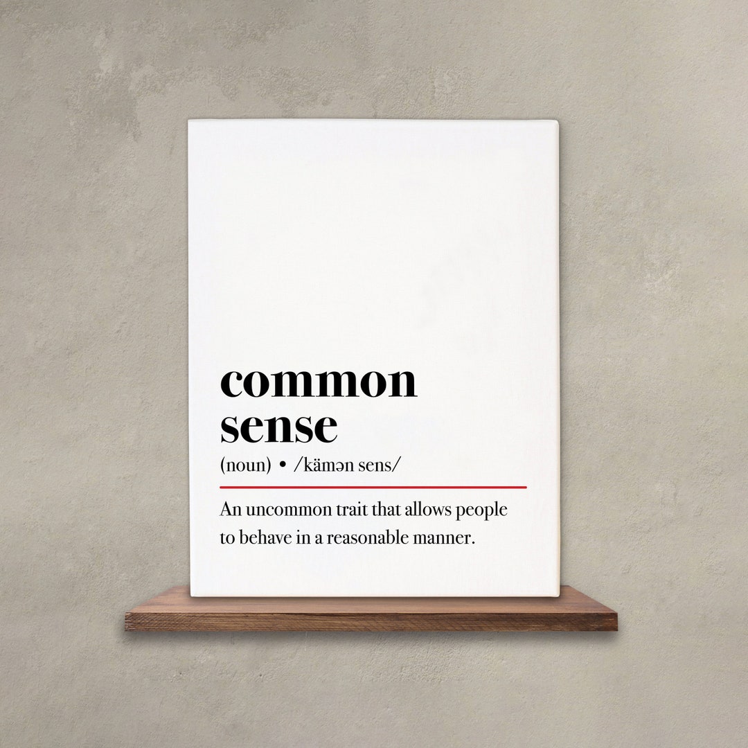 Funny Office Print | Common Sense Definition | Office Wall Art ...