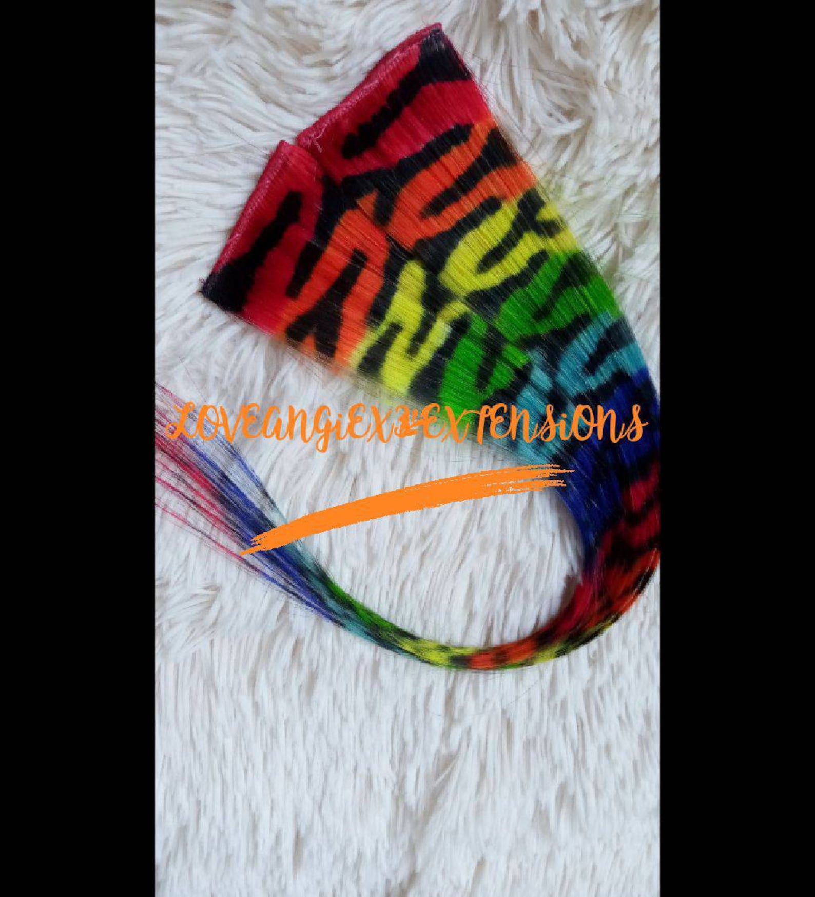 Scene Emo Zebra Rainbow Human Hair Extensions Y2K Pride Pastel - Etsy