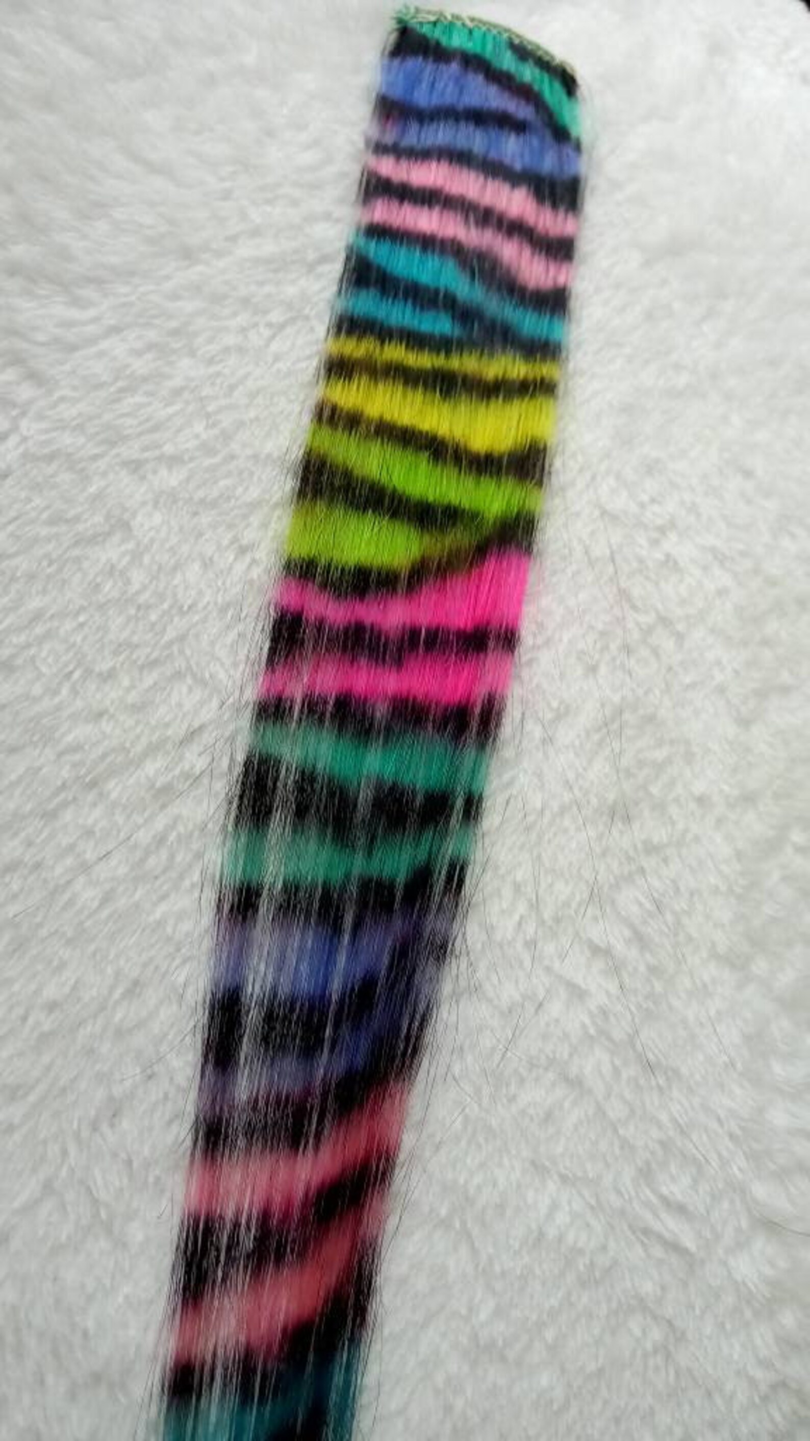 Scene Emo Zebra Rainbow Kawaii Human Hair Extensions Y2K Pride - Etsy