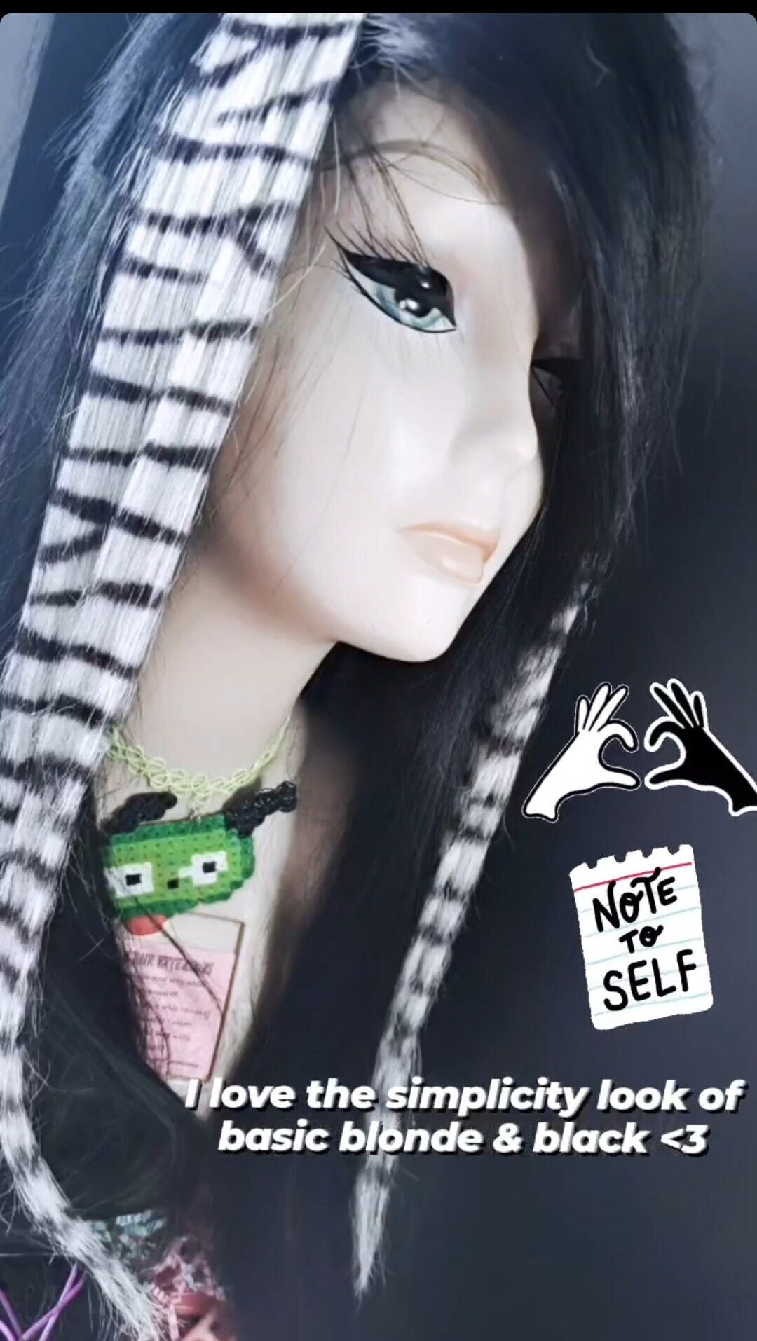 Y2k Black and Blonde Zebra Tiger Stripe Scene Kid Queen Emo - Etsy