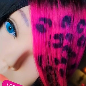 Ombre Leopard Cheetah Print Fringe Bang Highlight Clip in Human Hair ...