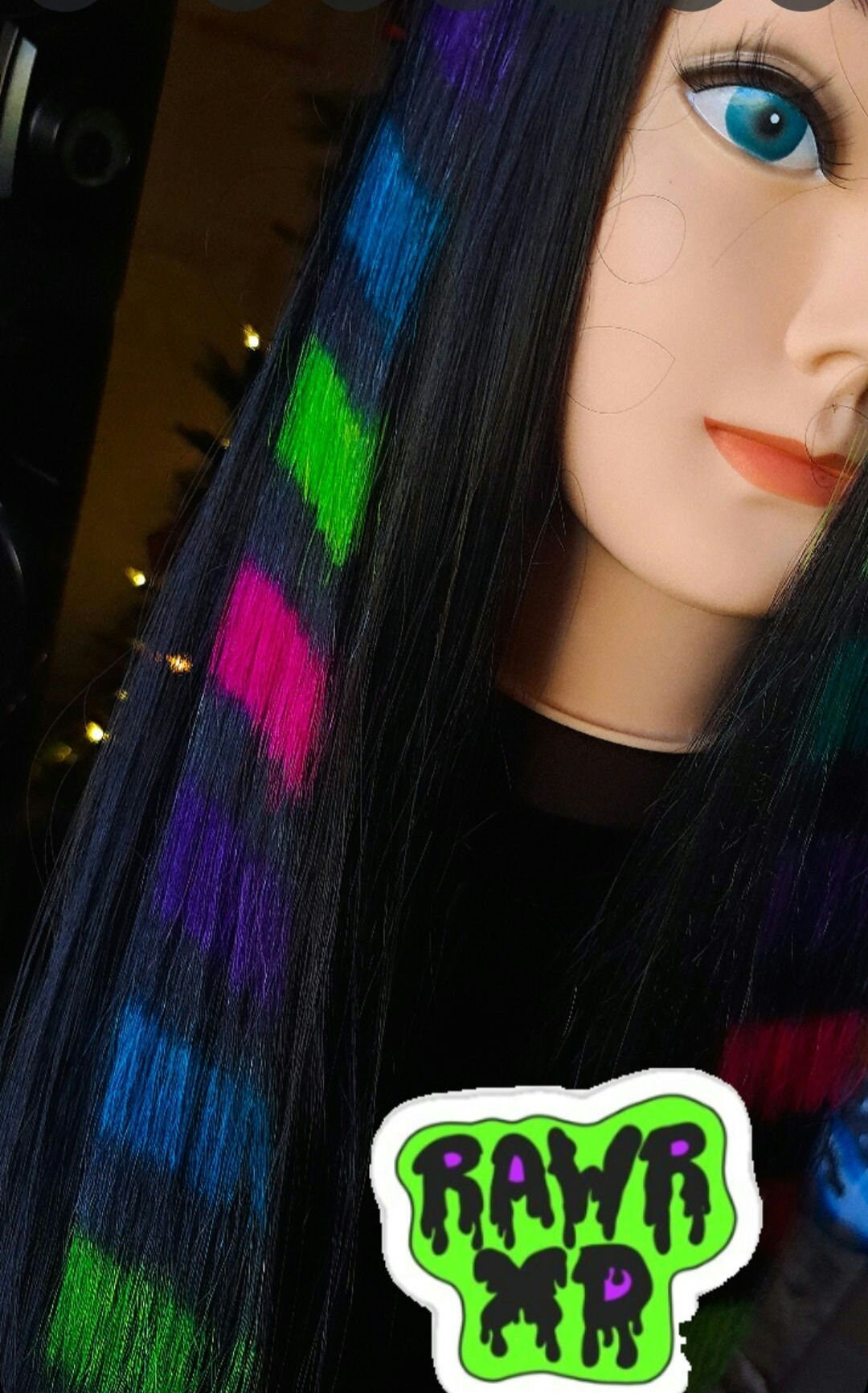 Instaqueen Scene Queen Kid Emo Coontail Raccoon Tail Clip in Human Hair ...