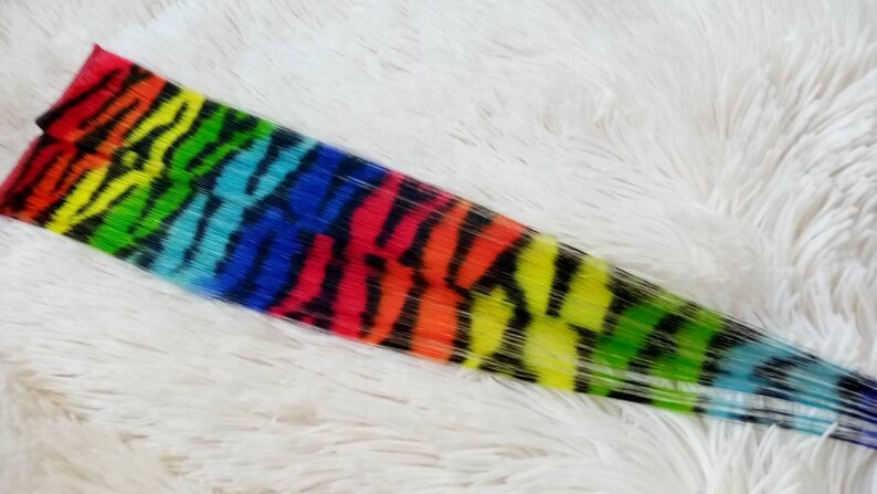 Scene Emo Zebra Rainbow Human Hair Extensions Y2K Pride Pastel - Etsy