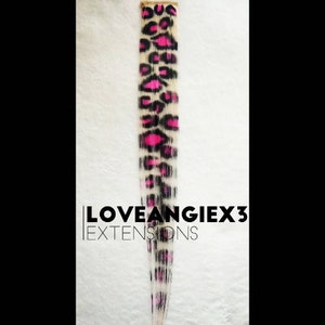 Leopard Cheetah Hot Neon Pink Y2K Scene Queen Kid Emo Punk Rave Clip in ...