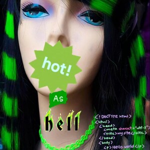 Br00tal Neon Green Racoon Tail Coontails Human Hair Scene Kids Emo ...