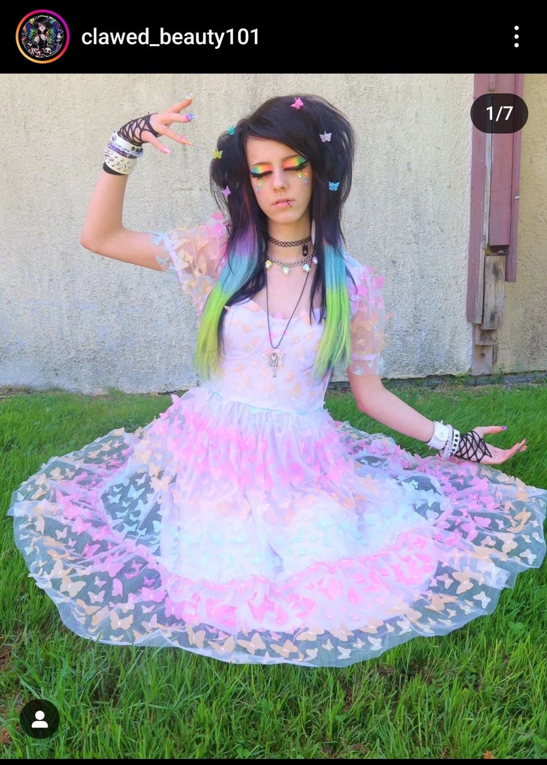 Pastel Paradise Ombre Clip in Human Hair Extensions Rainbow Pride Scene ...