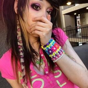 Leopard Cheetah Hot Neon Pink Y2K Scene Queen Kid Emo Punk Rave Clip in ...