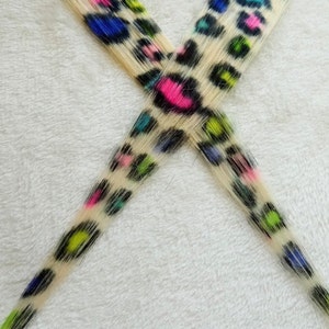 Kawaii Rainbow LEOPARD Human Hair Extensions Clip in Scene Queen Emo ...
