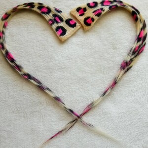 Leopard Cheetah Hot Neon Pink Y2K Scene Queen Kid Emo Punk Rave Clip in ...