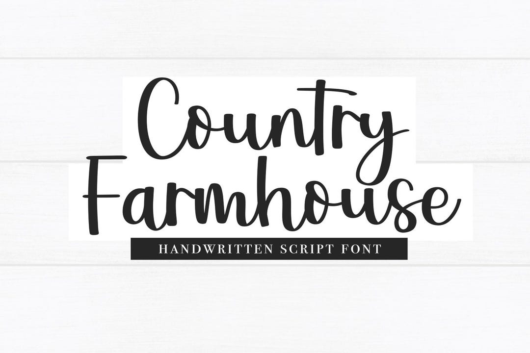 Country Farmhouse Font, Modern Script Font, Wedding Fonts, Logo Fonts ...