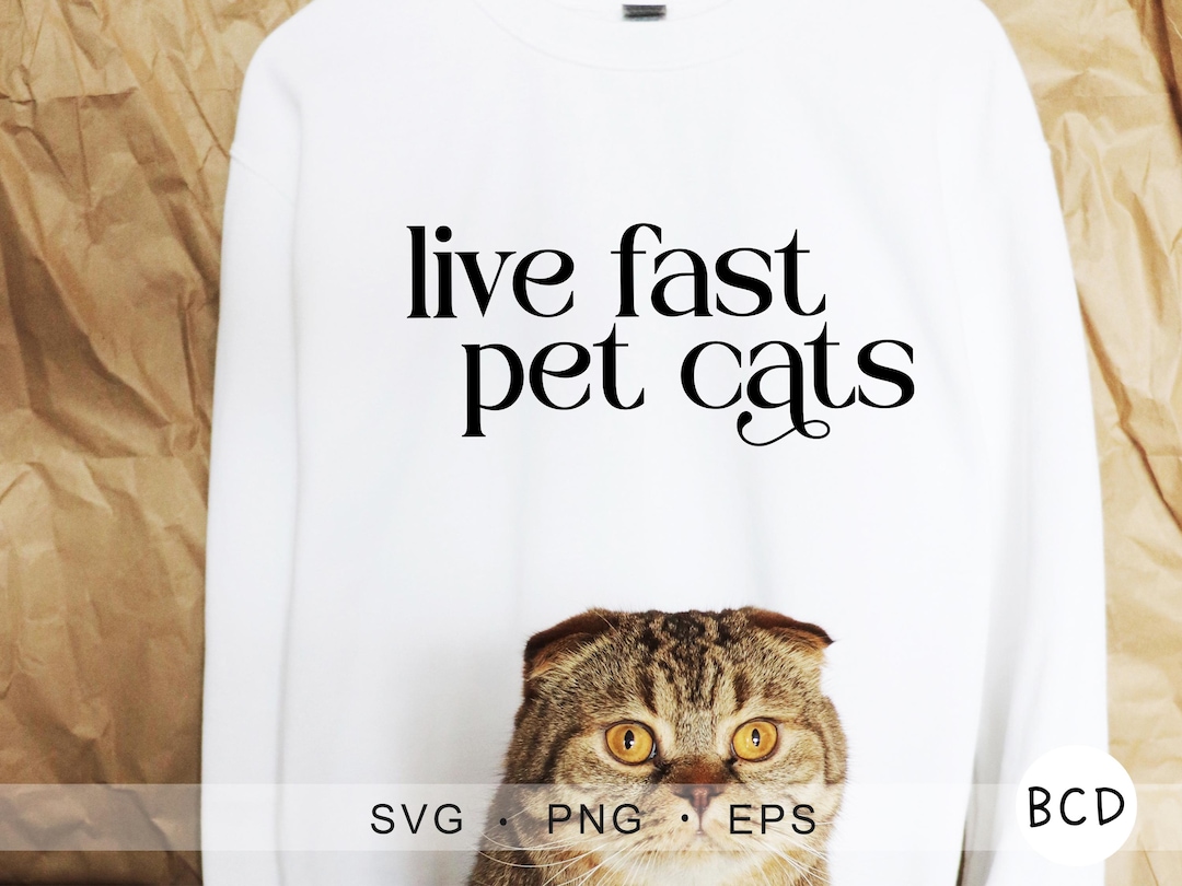 Live Fast Pet Cats Svg, Pets Cats SVG, Funny Svg, T Shirt Svg, Live ...