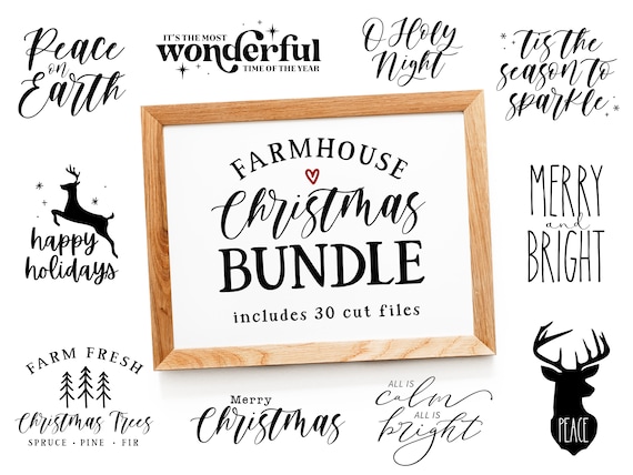 Christmas SVG Bundle Farmhouse SVG Cricut SVG Farmhouse - Etsy