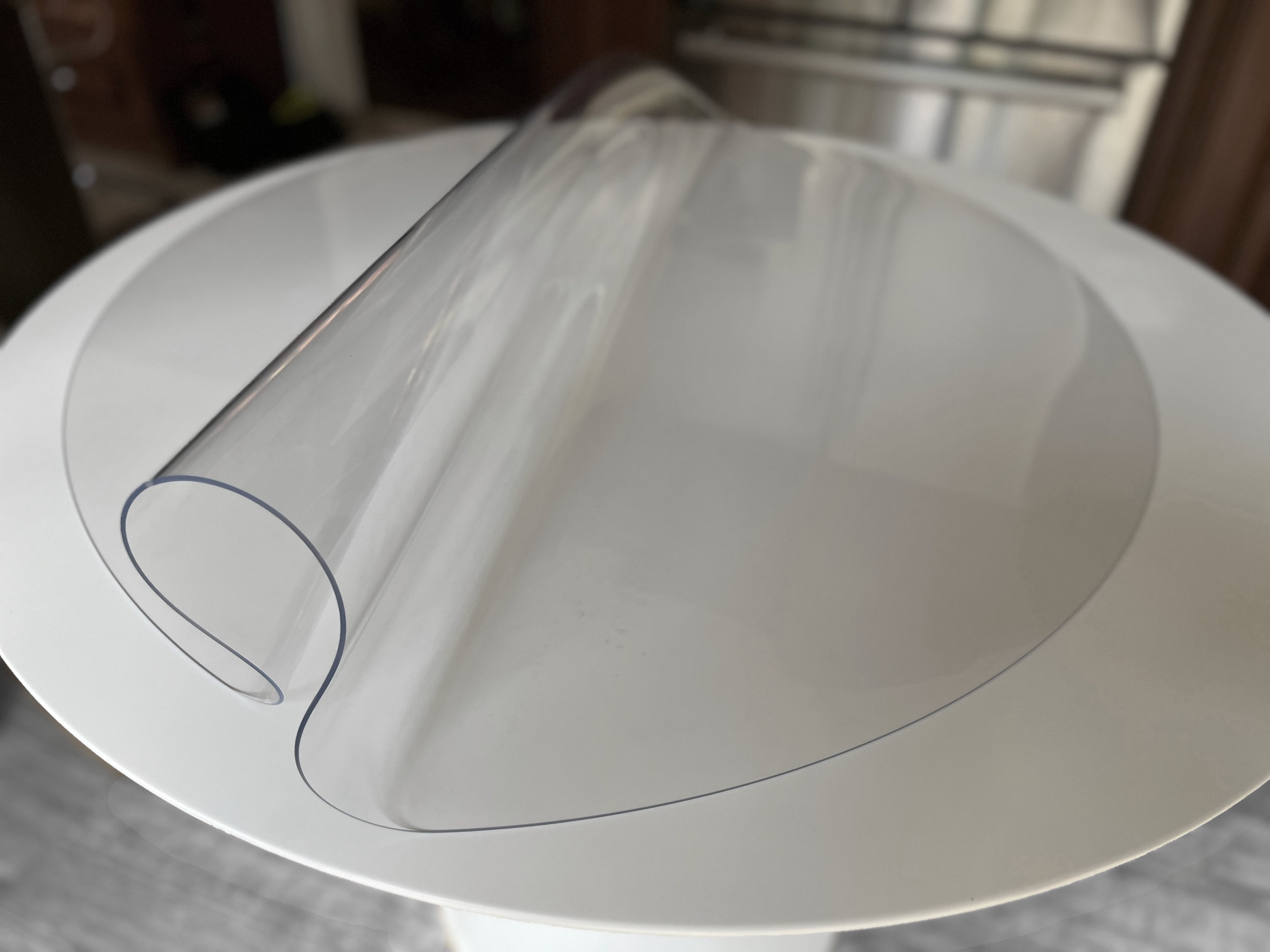 PVC Table Round Cover Protector 2mm Thickness - Etsy