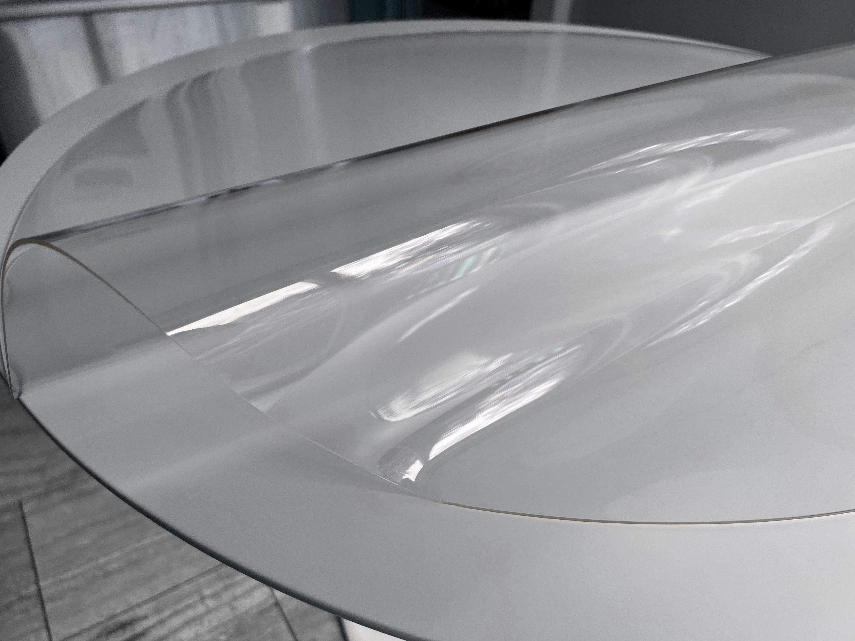 Byson PVC Table Round Cover Protector Waterproof Glass Protector Vinyl ...