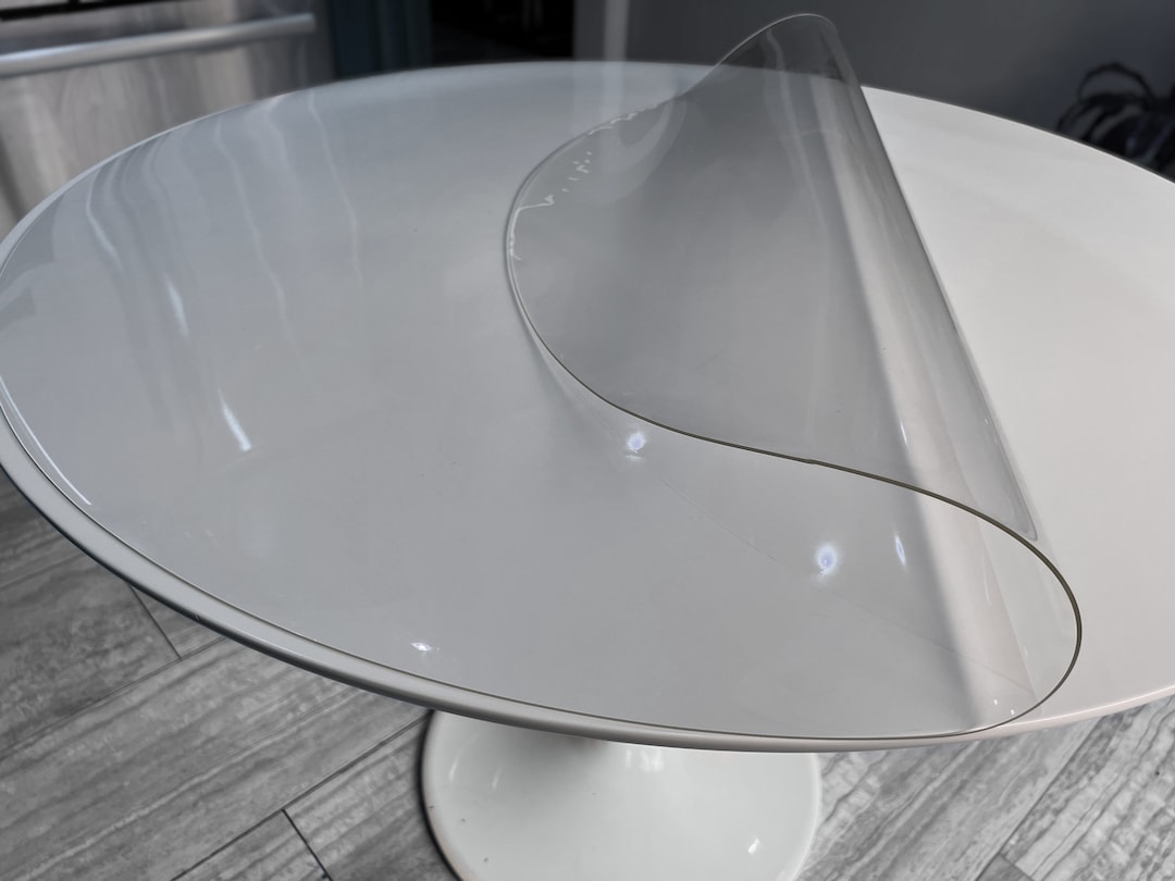 PVC Table Round Cover Protector 2mm Thickness - Etsy