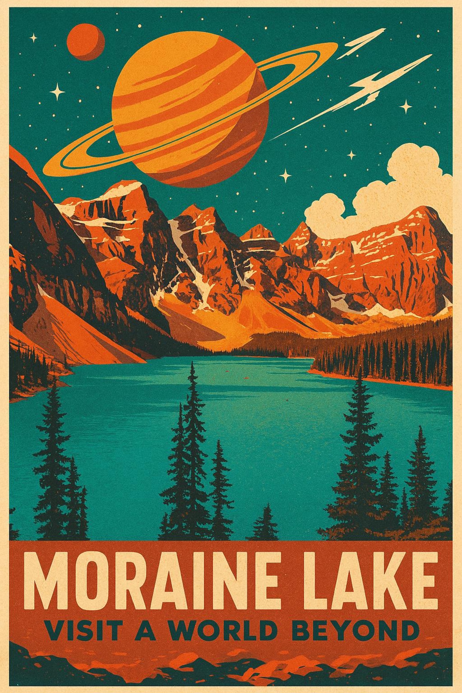 Retro Sci-fi Poster - Etsy